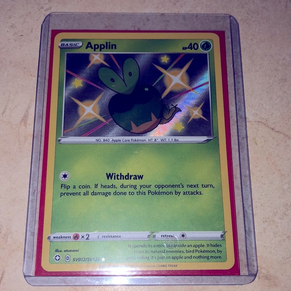Pokemon | Toys | Pokmon Applin Holo Card | Poshmark